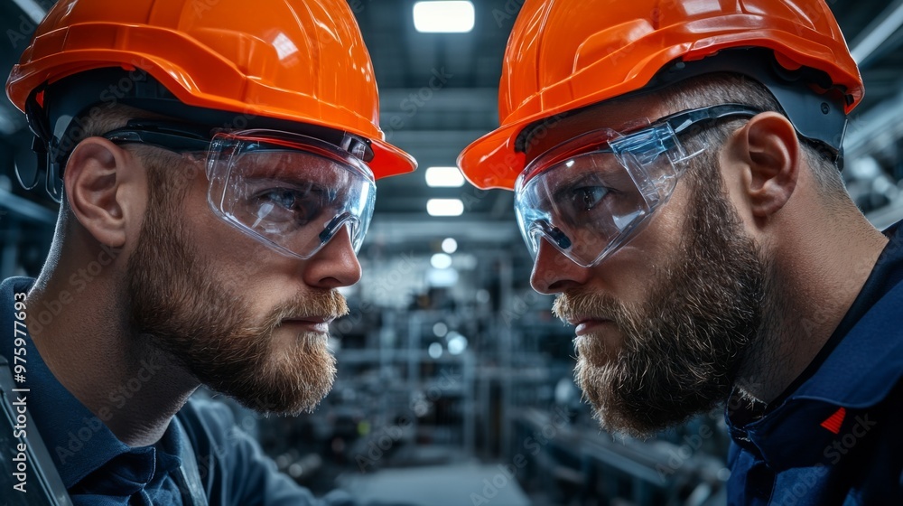 Engineer's Detailed Quality Comparison, a closeup view of an engineer ...