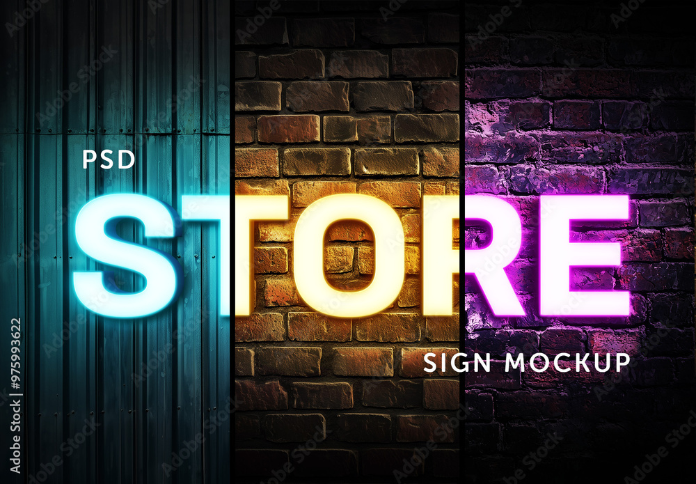 Light wall text sign mockup – generative ai generated backgrounds Stock ...