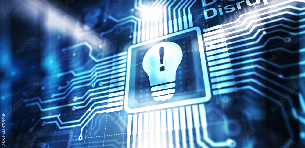 Digital Disruption. Disruptive business ideas. IOT internet of things ...