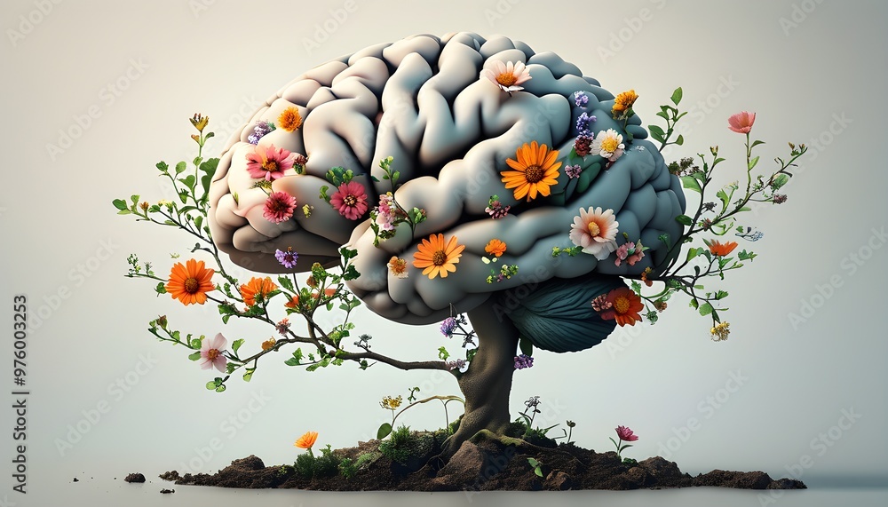 Nurturing Minds: The Human Brain as a Flowering Tree of Mental Wellness ...
