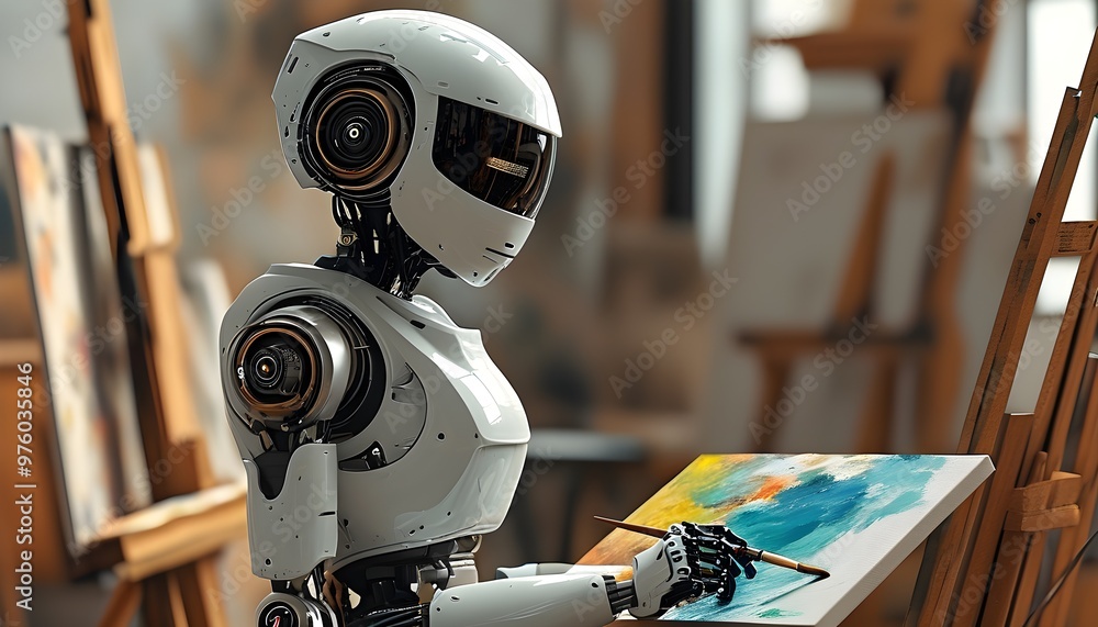 Innovative robot artist transforms canvas with mesmerizing artwork ...