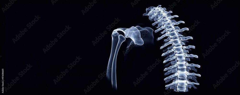 "3D MRI scan of human spine with enhanced resolution, capturing every ...