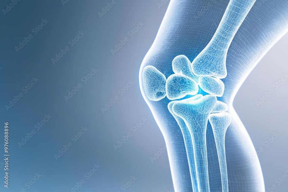 "High-resolution clinical MRI scan of a knee joint injury, capturing ...