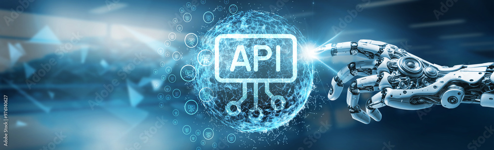 Robot hand holding a global network connection, symbolizing technology ...