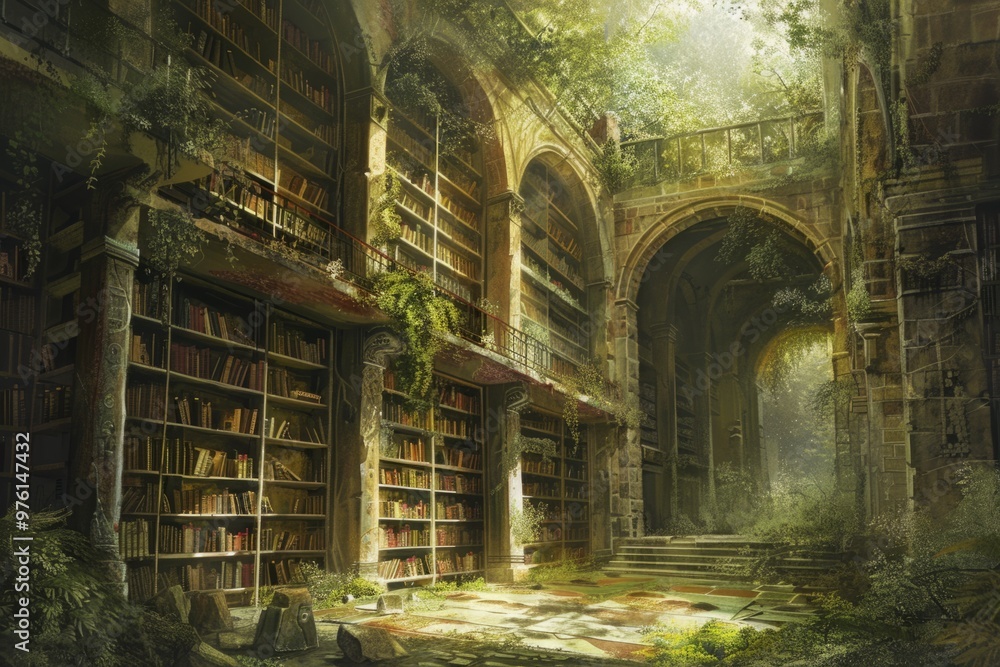 A hidden library, tucked away in a forgotten corner of the world, holds ...
