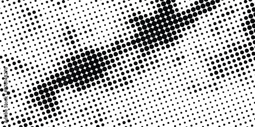 Halftone dot. Seamless border pattern. Fade gradient. Background dots ...