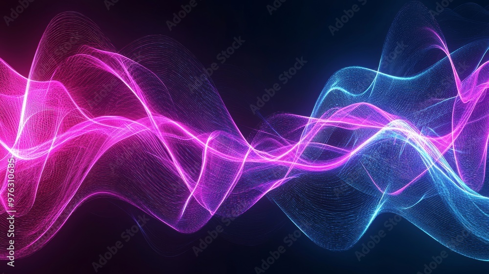 Blurred neon light overlay. Disco illumination background with soft ...