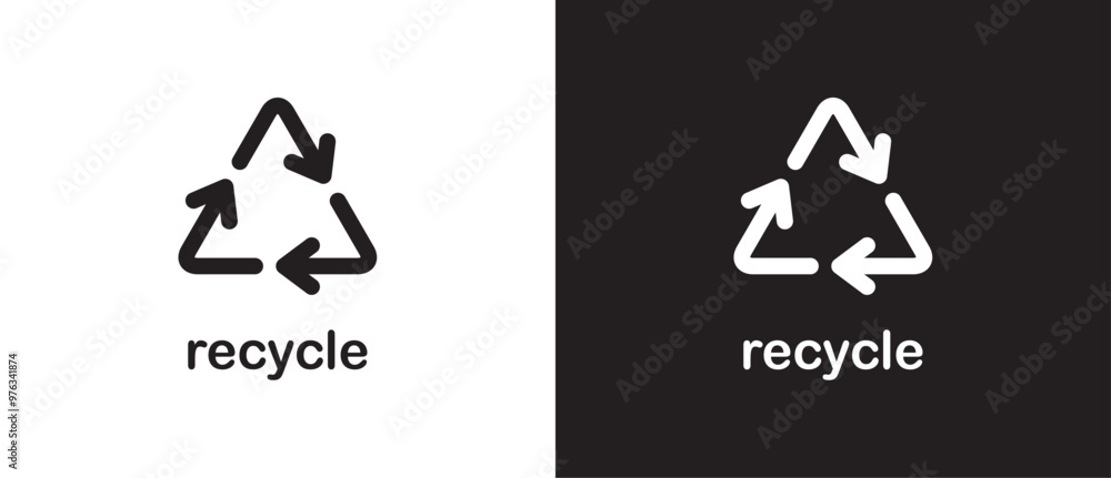 Recycle waste flat icon. Recycle icon. Arrow symbol. Zero Waste Icon ...
