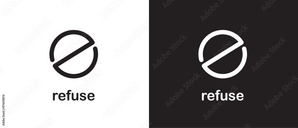 Refuse waste flat icon. Reject icon. Waste Icon Symbol. Rethink Symbols ...