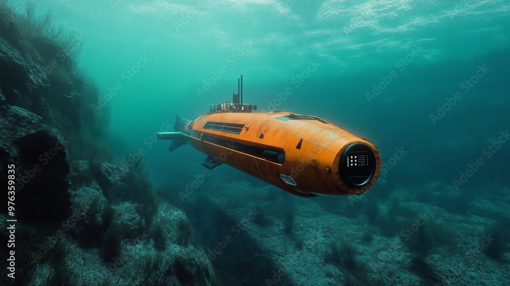 Autonomous submarines advanced cameras monitor ocean health marine life ...