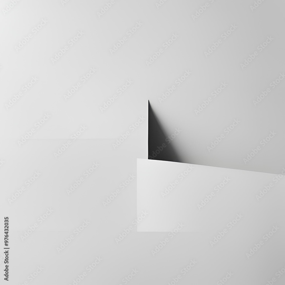 A minimalist interior with clean lines, neutral tones, and simple ...