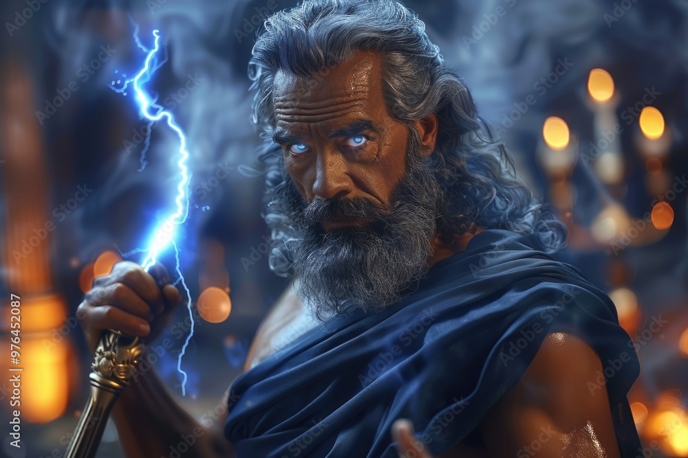 Mighty Ruler: Zeus, Greek god of heavens, thunder and lightning, ruler ...