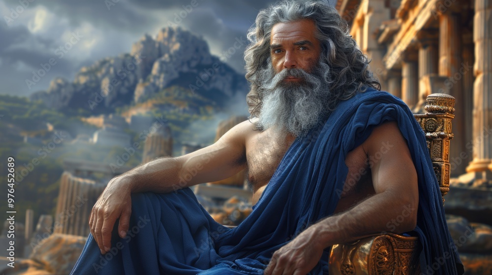 Supreme Deity: Zeus, Greek god of heavens, thunder and lightning, ruler ...