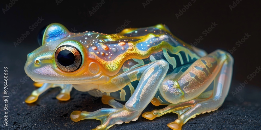 Translucent Frog in a Resting Position Revealing Internal Anatomy from ...