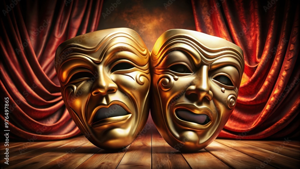 Theatrical masks for drama and performance , theater, mask, acting ...