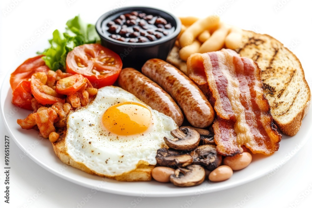 Full English Breakfast, A hearty meal typically including fried eggs ...