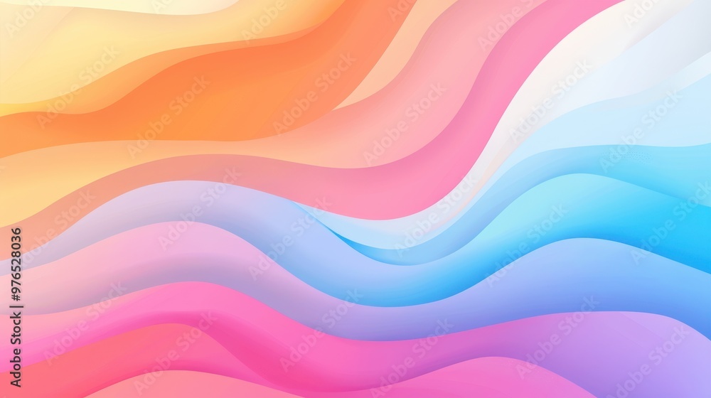 Colorful Abstract Wave Pattern, a vibrant vector illustration featuring ...