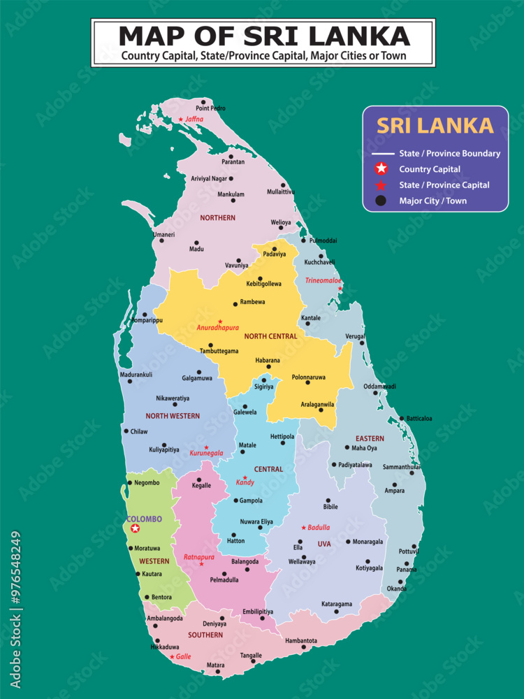 Sri Lanka Capital Map