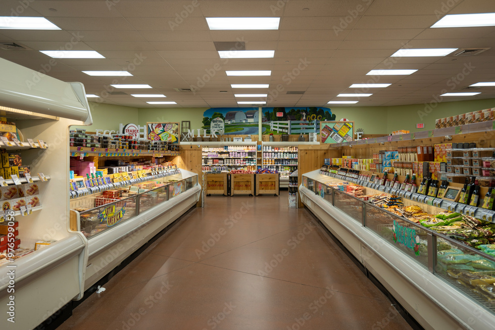 Bellevue, WA, USA - Jan 12, 2024: Interior view of a Trader Joe's store ...