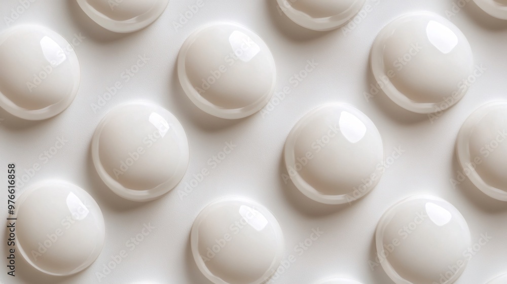 55. Creamy white milk tablets shown in close-up, highlighting their ...