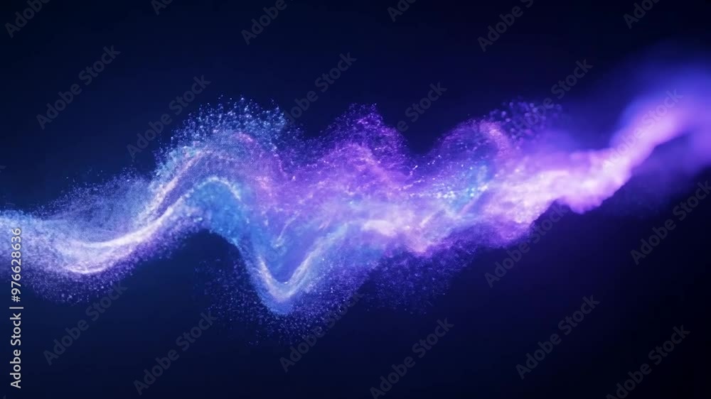 The neon purple light flows relentlessly, bringing a stream of ...