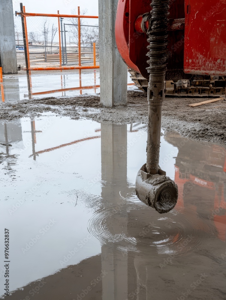 Construction Site Progress - Wet Cement Pour, Concrete pouring ...