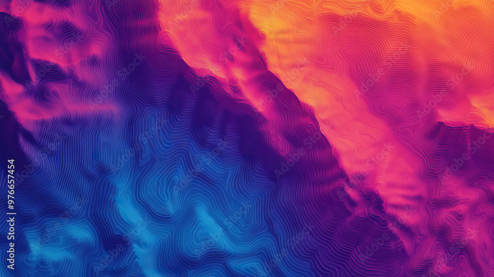 Heat map background showcasing an infrared thermal camera landscape ...