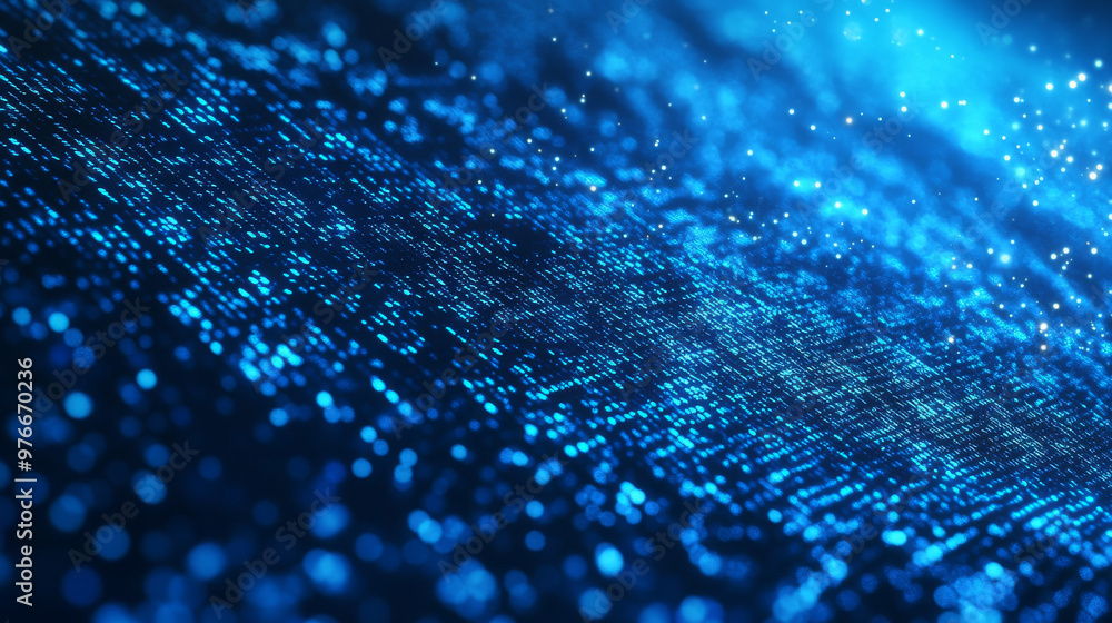 Blue Background Featuring Binary Data And Software Programming Code Displays Random Segments Of