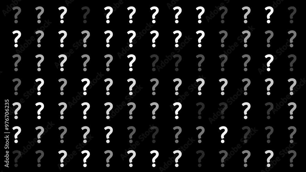Video „Question mark animation with blink question marks on transparent ...