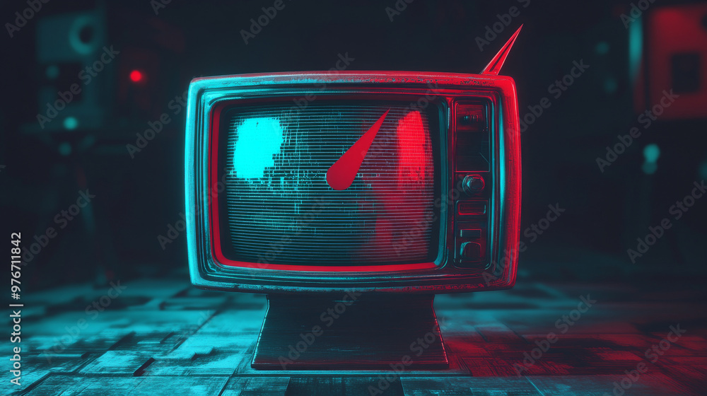 Vector illustration of a distorted glitch concept featuring a 3D effect ...