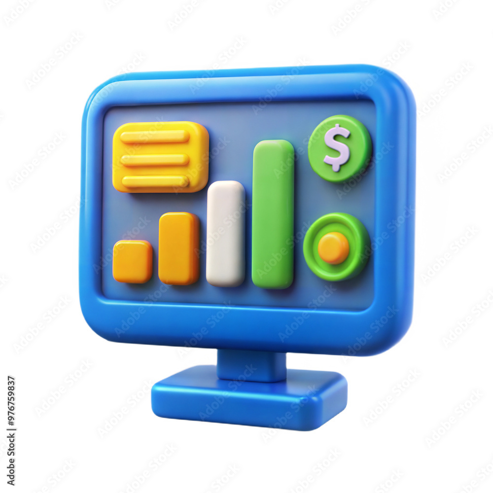 Stock 3D Render Icons Isolated on Transparent Background | High-Quality ...
