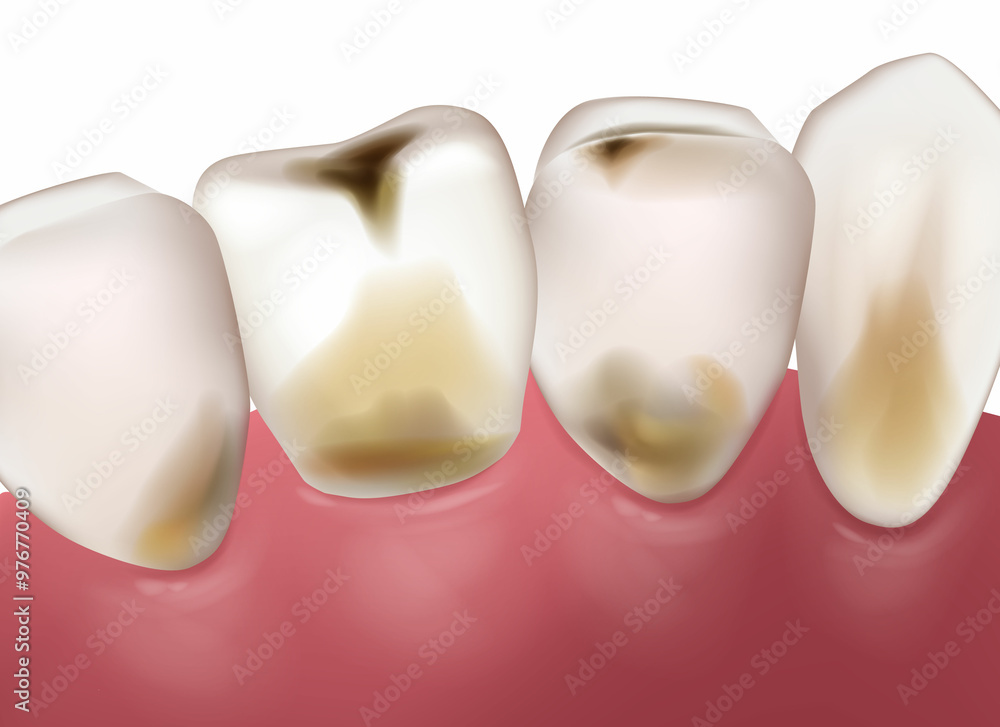 Dental cavities, dental caries, cavities, caries. Tooth decay ...