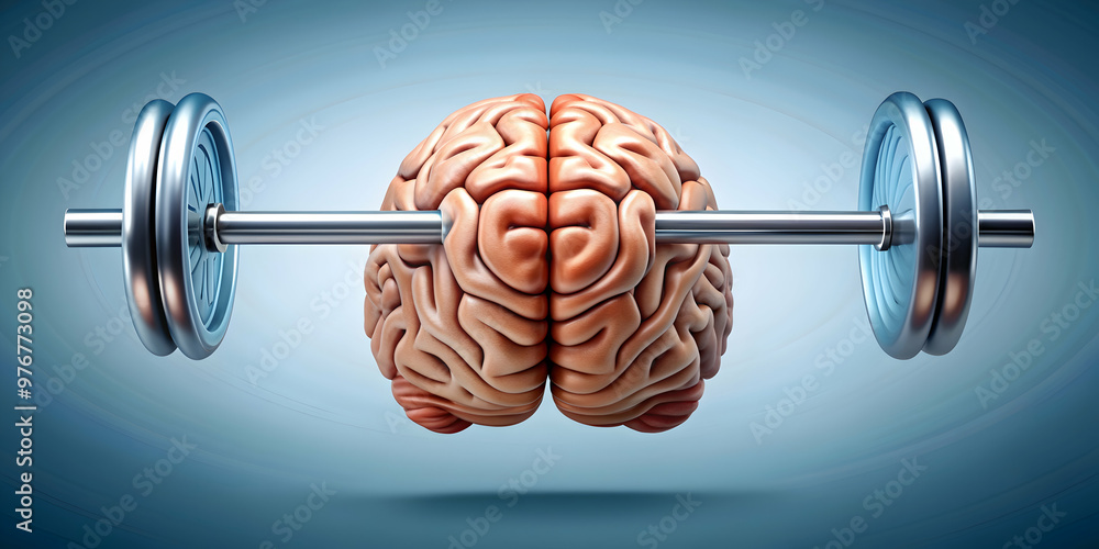 Human brain lifting weights to stimulate cognitive development ...