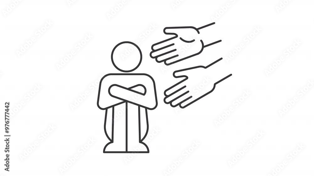 Psychological support line animation. Counseling animated icon. Moving ...