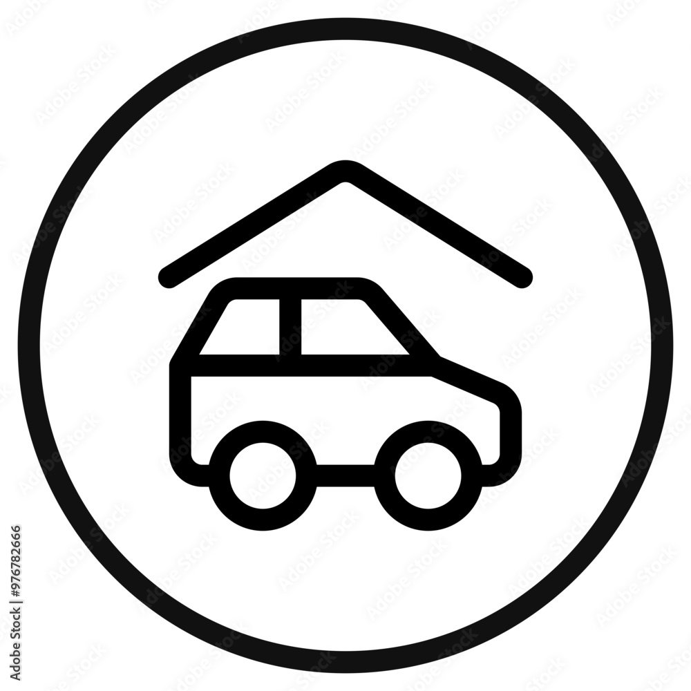 Editable parking area, car park vector icon. Part of a big icon set ...