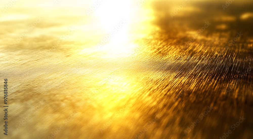 Golden Metallic Background with Smooth Light Reflections Creating a ...