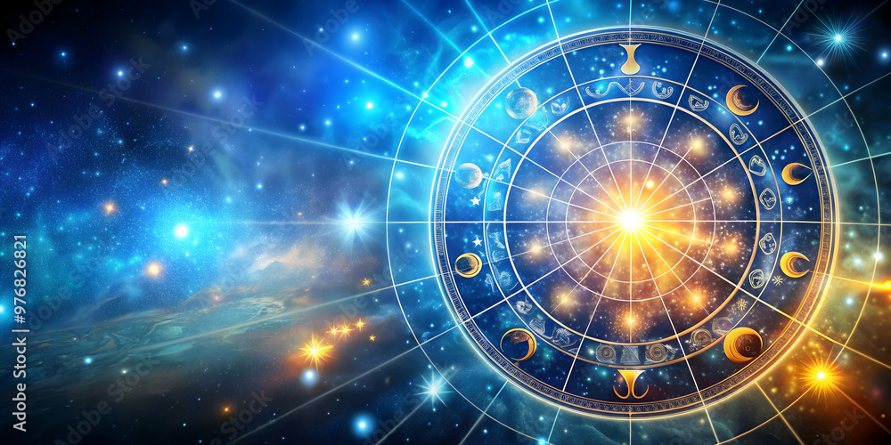 Astrology background with zodiac signs and cosmic elements, astrology ...