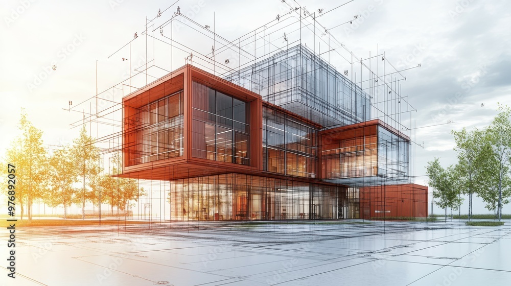 A high-definition photo capturing the intricate details of a CAD ...