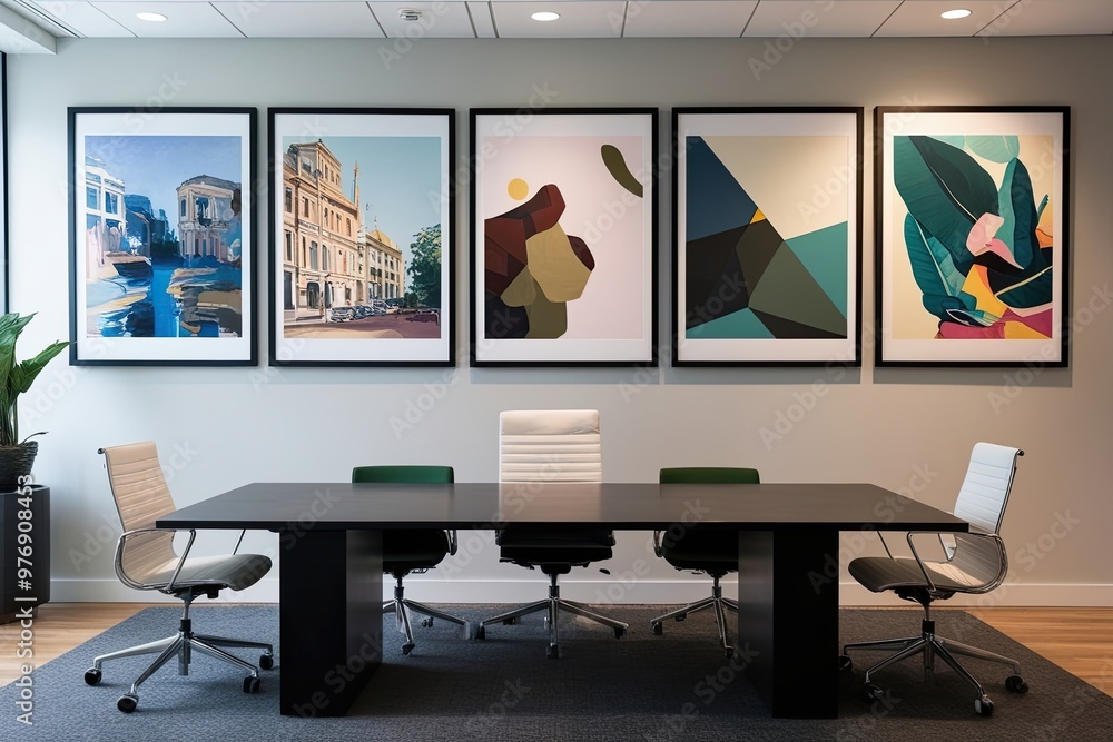 Stylish A2 Paper Layout for Artwork Display in a Contemporary Office ...
