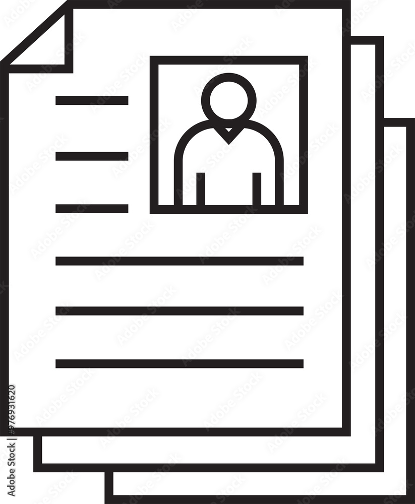 Job Application Documents Icon Stock Illustration | Adobe Stock