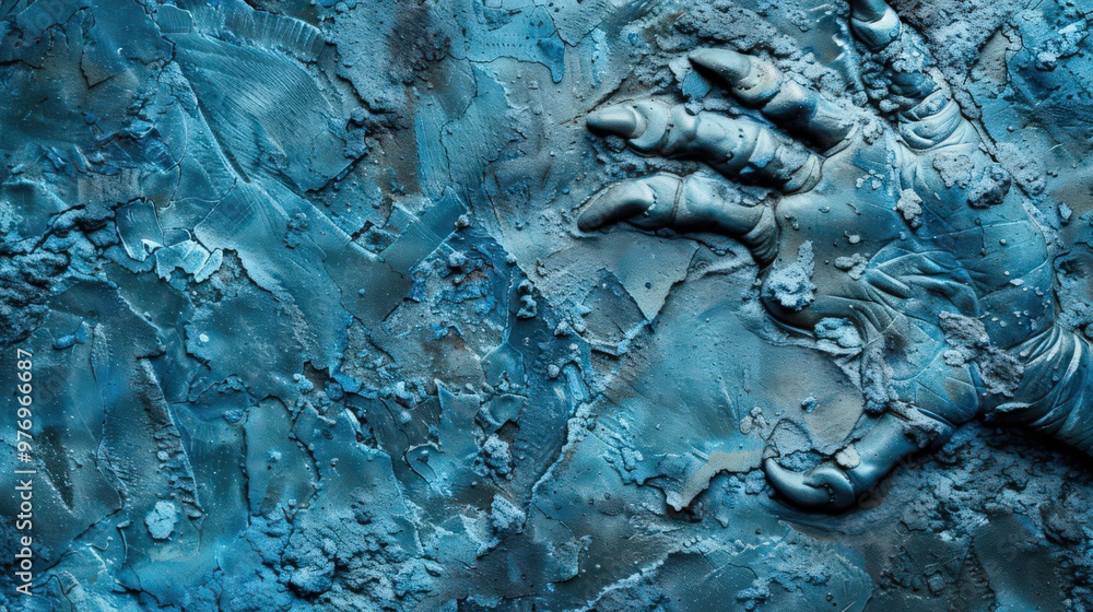 Blueprint of a dinosaur footprint analysis, illustrating how fossilized ...