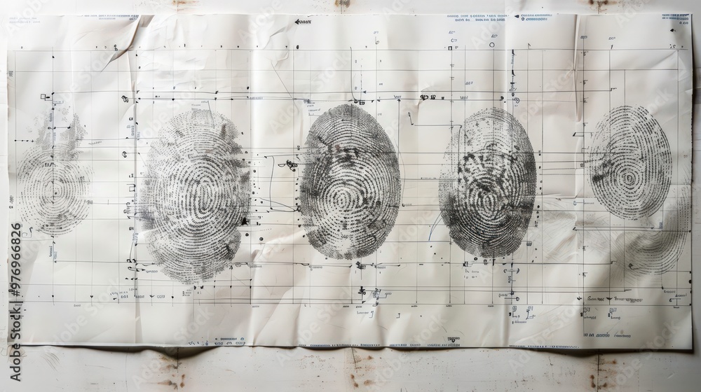 Blueprint of a fingerprint analysis procedure, showing the steps for ...