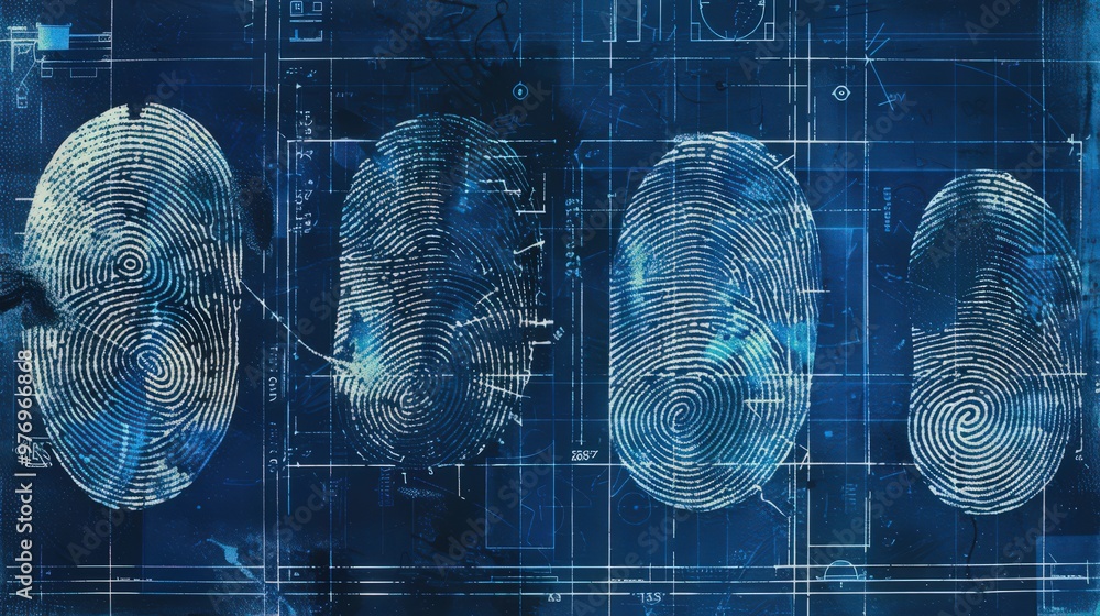 Blueprint of a fingerprint analysis procedure, showing the steps for ...