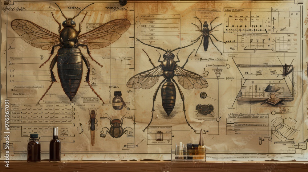 Blueprint of a forensic entomology lab, highlighting the use of insects ...