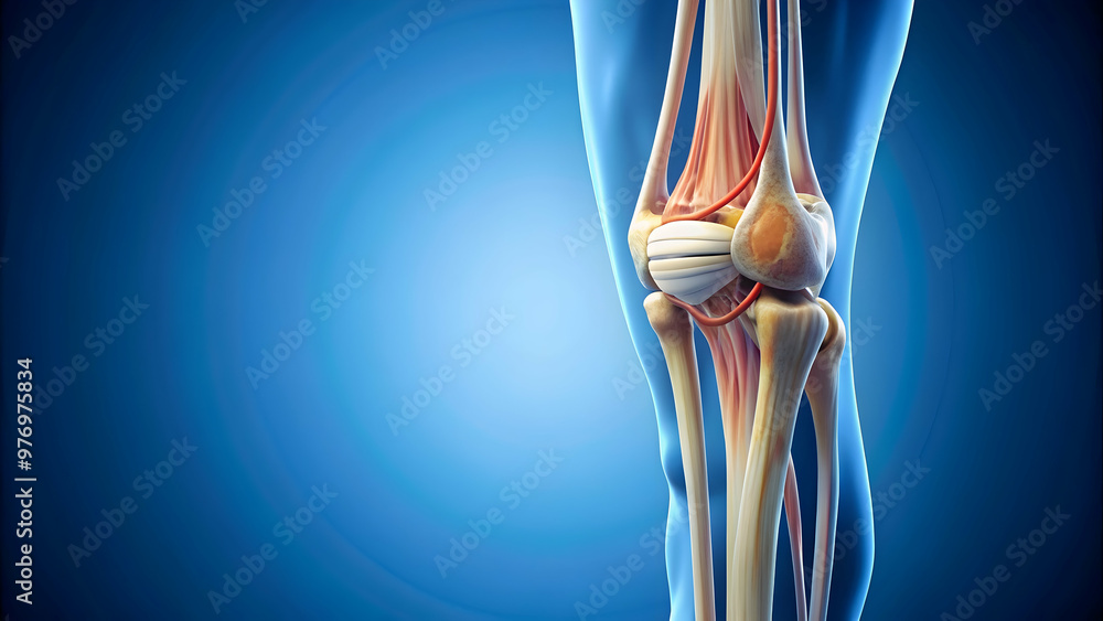 Healthy knee joint anatomy with a lateral view , knee, joint, anatomy ...