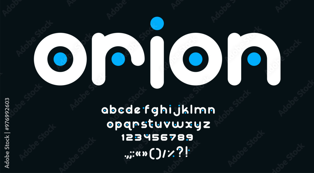 Futuristic link dot font, creative chain type. English alphabet letters ...
