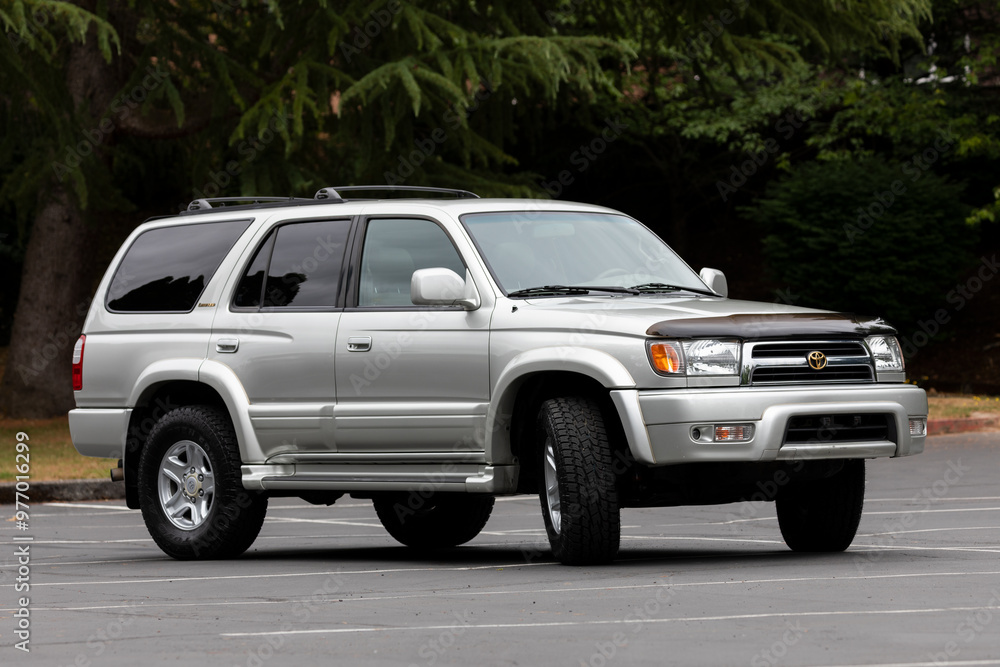 Portland, Oregon, USA - July 7, 2021 - 1999 Silver Toyota 4Runner ...
