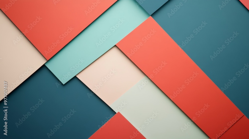 Minimalistic geometric business layout featuring layered, overlapping ...