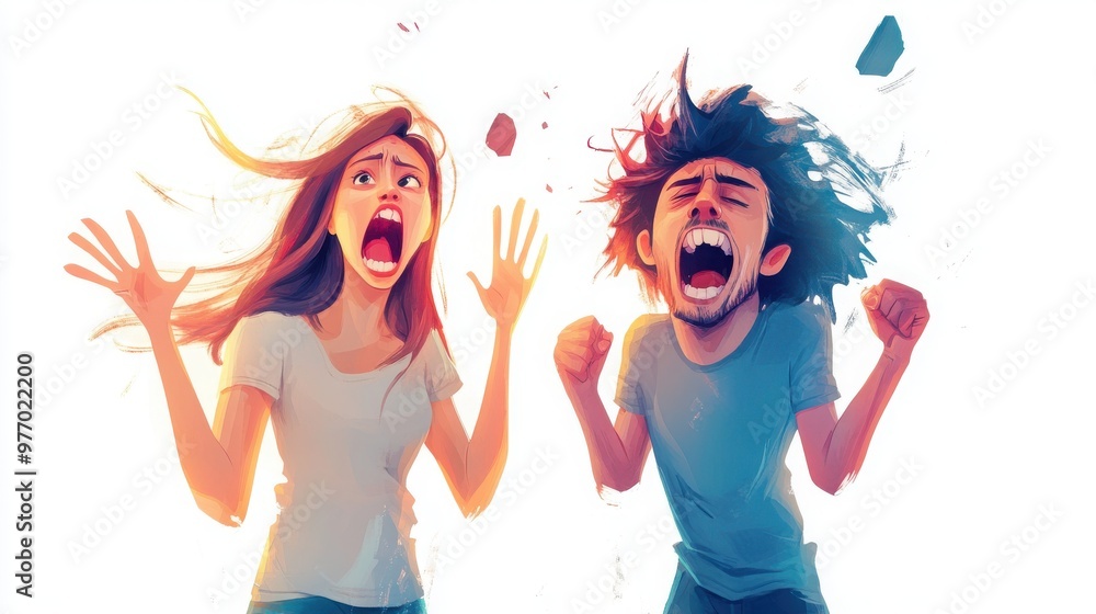 Characters caught in a toxic relationship, showing emotions of both ...