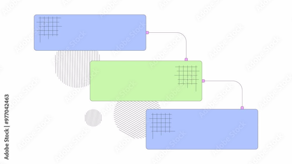 Waterfall chart with appearing consequently blocks 2D object animation ...